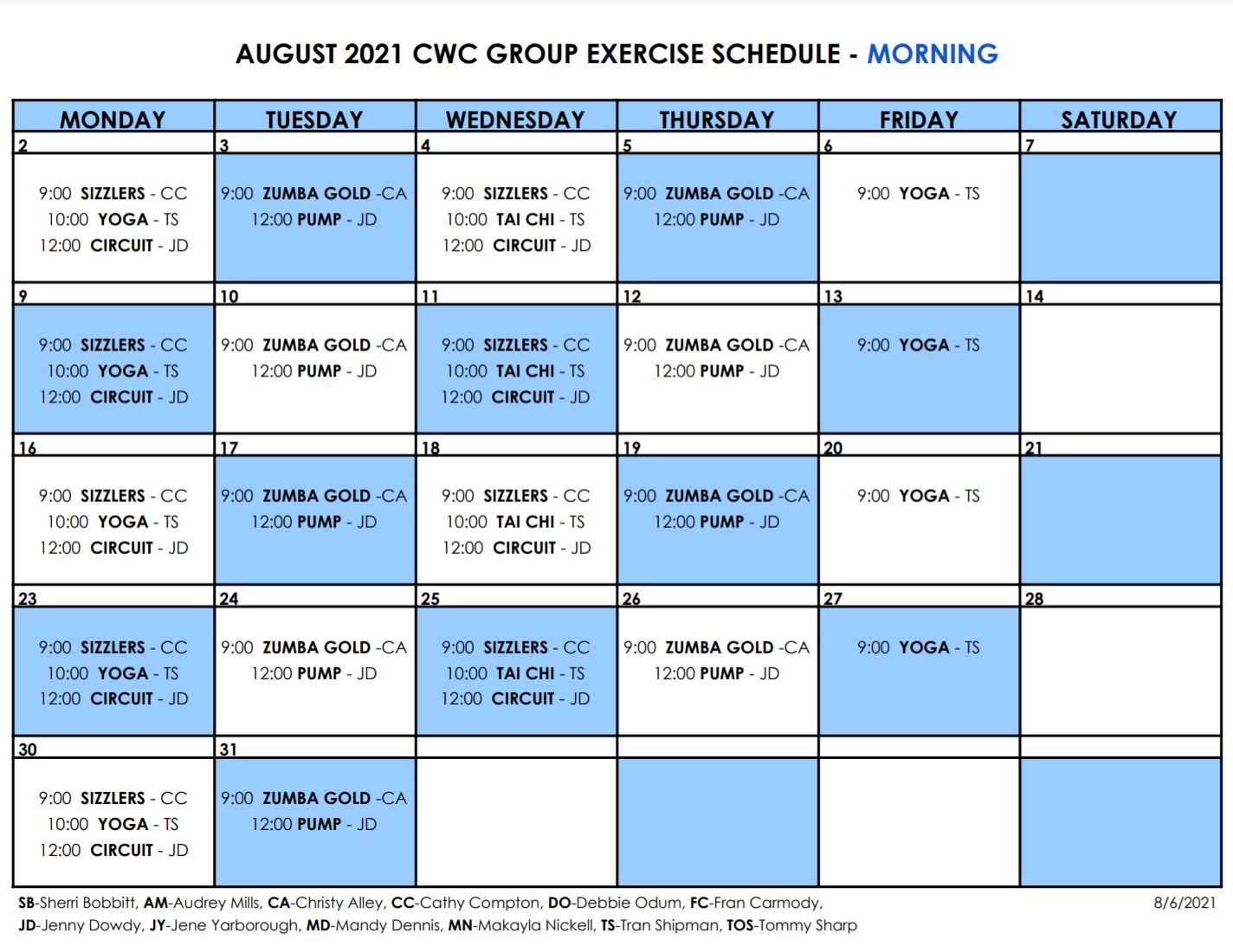Group Exercise - Carroll Wellness Center