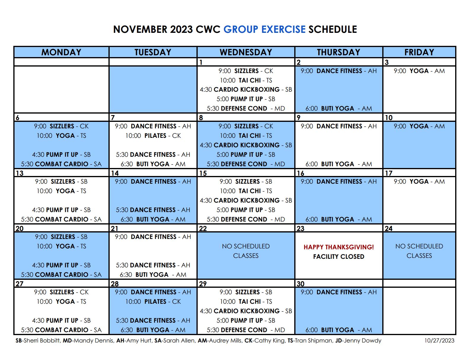 Group Exercise - Carroll Wellness Center